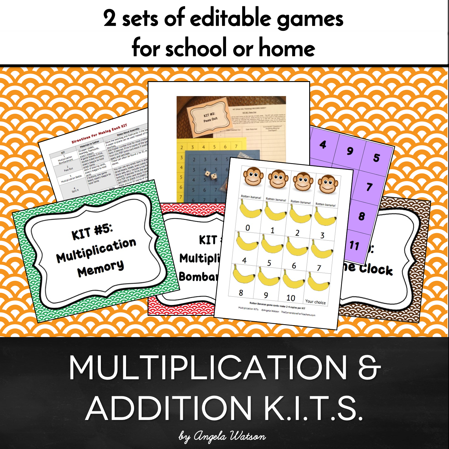 Multiplication Addition KITs Editable Math Fact Practice Games bun Multiplication Addition KITs Editable Math Fact Practice Games bun