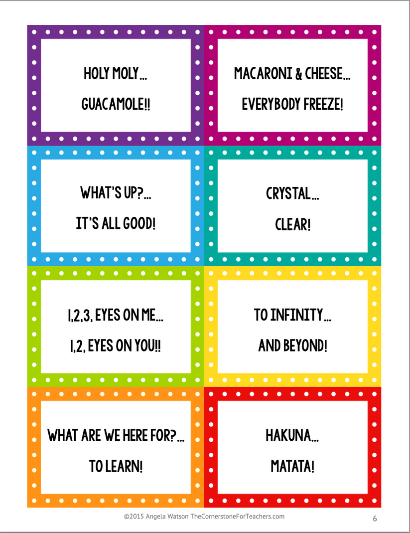 50 Editable Call and Response Ideas – Truth for Teachers