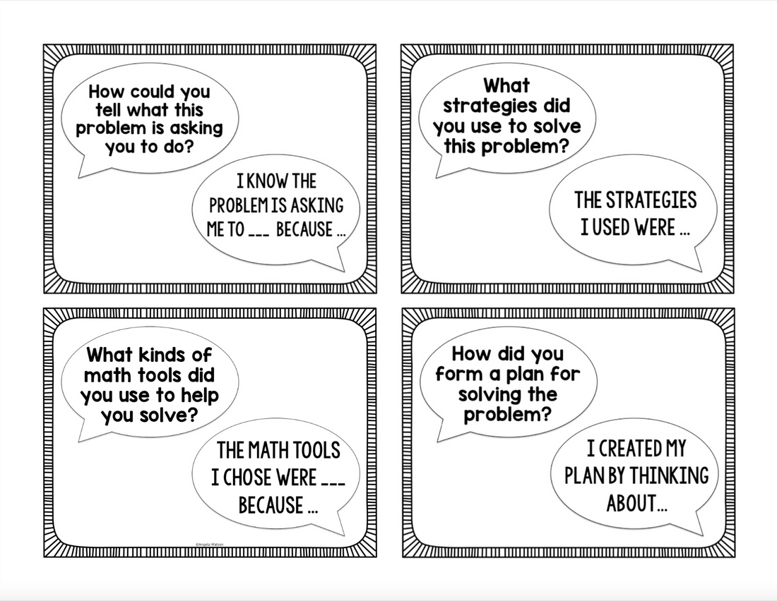 Math Talk Posters: Student conversation starters for problem solving ...