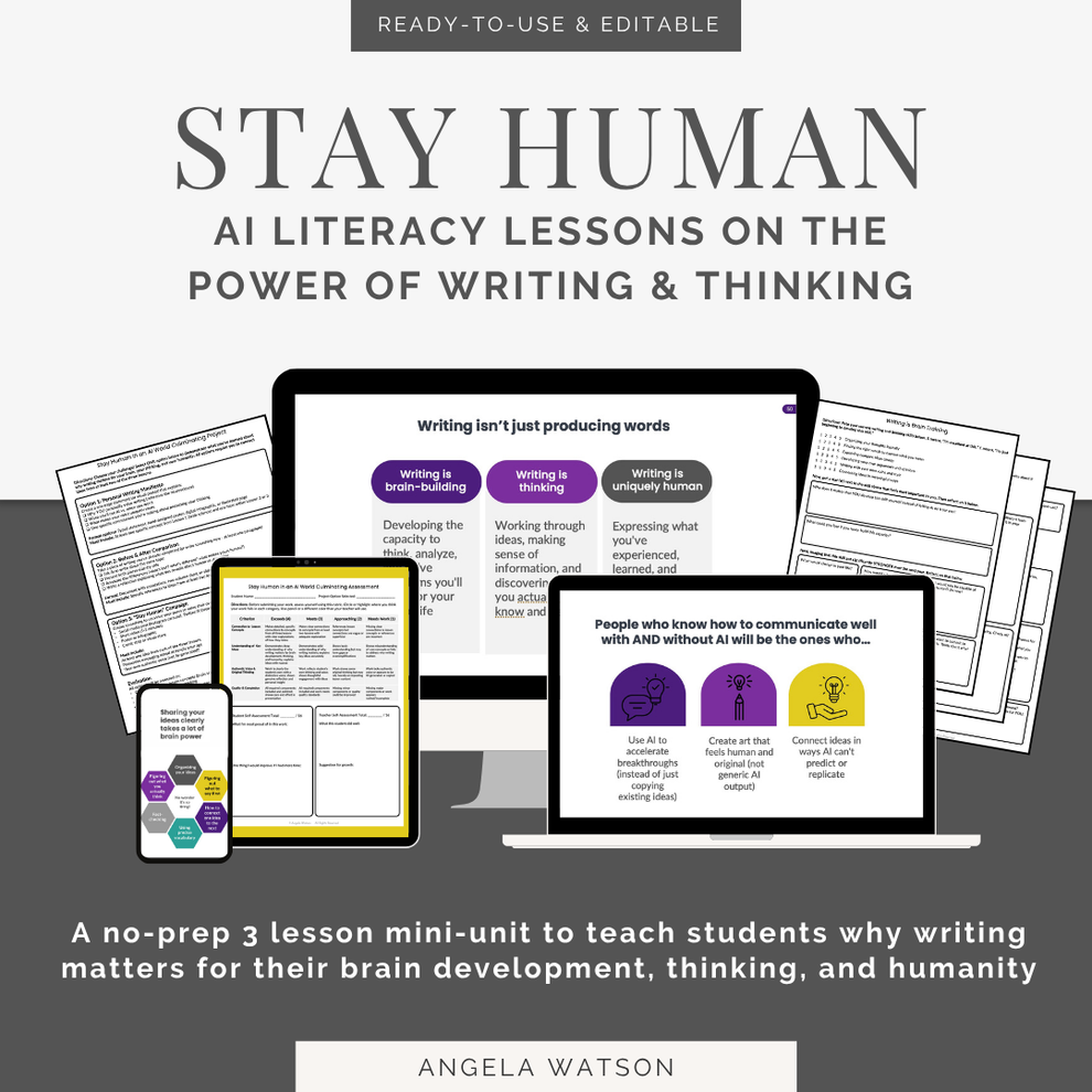 Stay Human AI Literacy Lessons: Why Student Writing and Thinking Matte ...